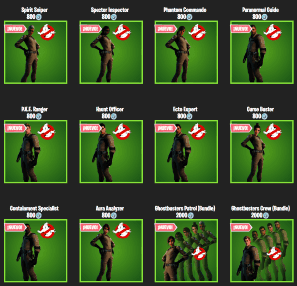 Las skins de los Cazafantasmas llegan a Fortnite