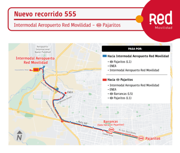 Conoce cuál es el recorrido de la micro 555 que va al Aeropuerto